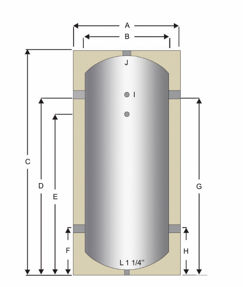 Δοχεία αδράνειας mini HSS GLASS INOX - Helional | Solar Thermal Systems